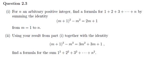 Solved I For N An Arbitrary Positive Integer Find A Solved I For N An Arbitrary Positive Integer Find A