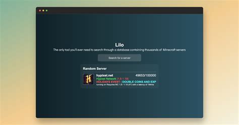 Github Lilolookup Lilo Quick Minecraft Server Lookup And Analytics 🧱