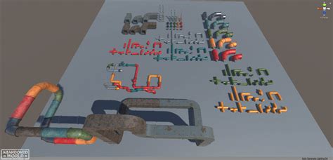 Modular Pipes Pack For Ue4 And Unity 3d Model By Abandoned World