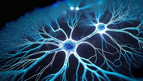 Glowing Neural Network In The Brain Stock Illustration Illustration Of Invertebrate Symmetry