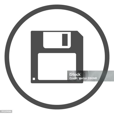 버튼 표시를 저장 합니다 프론트 사이드 원에 플로피 디스크의 벡터 아이콘 0명에 대한 스톡 벡터 아트 및 기타 이미지 0명