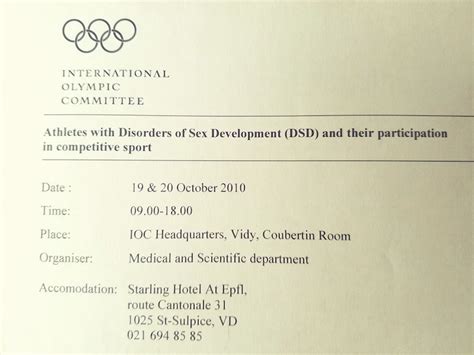 Lobbying The Ioc On Behalf Intersex Women Athletes Hida Viloria