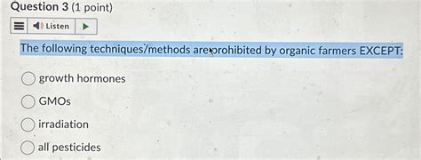 solved question 3 1 ﻿point listenthe following