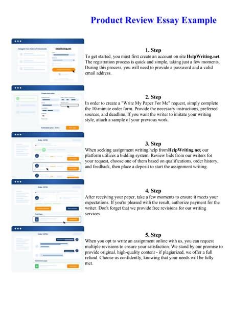 Product Review Essay Example Pdf
