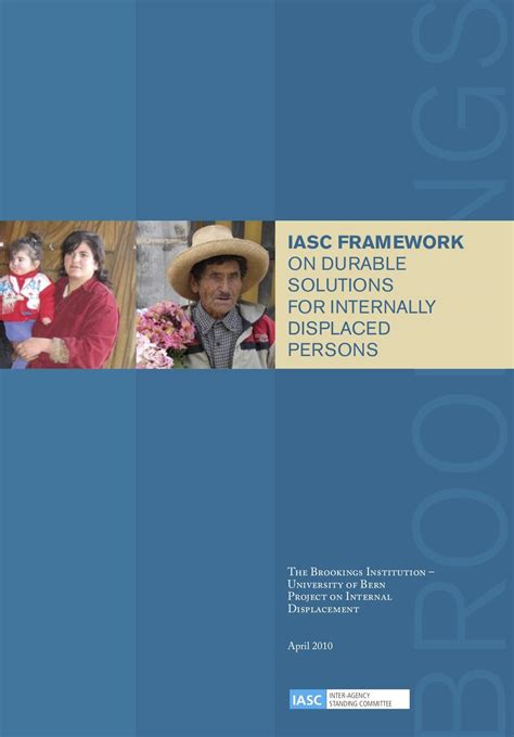Iasc Framework On Durable Solutions For Internally Displaced Persons Preventionweb