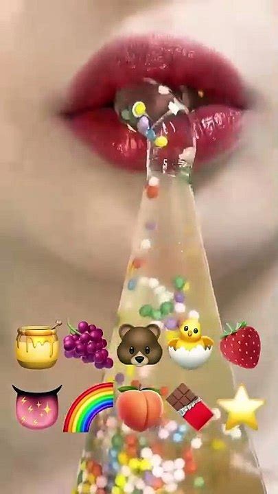 Asmr Emoji Food 🍯🍇🐻🐣🍓🌈🍫⭐️eating Soundssped Up Video Dailymotion