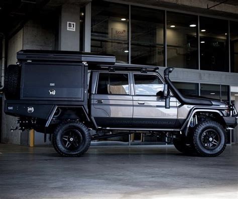 Toyota Land Cruiser Pick Up Truck Modified Toyota Land Cruiser Black