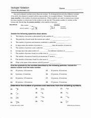 Isotope Notation WS Pdf Isotope Notation Name Worksheets Library