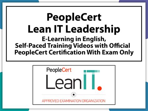 Peoplecert Lean It Leadership E Learning In English Self Paced