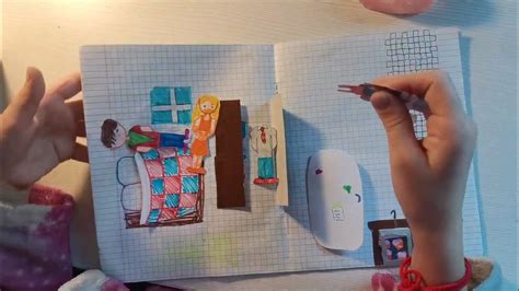 домик из тетради для бумажных кукол Youtube