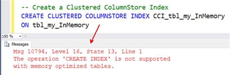 Sql Server Fix Error Msg 10794 Level 16 The Operation Create Index Is Not Supported With