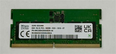 Sk Hynix 8gb Ddr5 5600mhz Sodimm Pc5 5600b Sc0 1rx16 1 1v So Dimm 262
