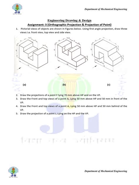 assignment 3 2023 orthographic projection point pdf