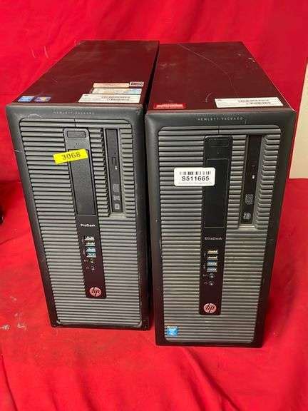 2 Qty HP ProDesk 600 G1 TWR Core I3 And Core I5 Sierra Auction Management Inc