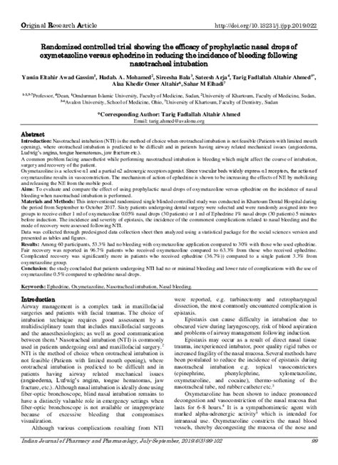 Pdf Randomized Controlled Trial Showing The Efficacy Of Prophylactic Nasal Drops Of