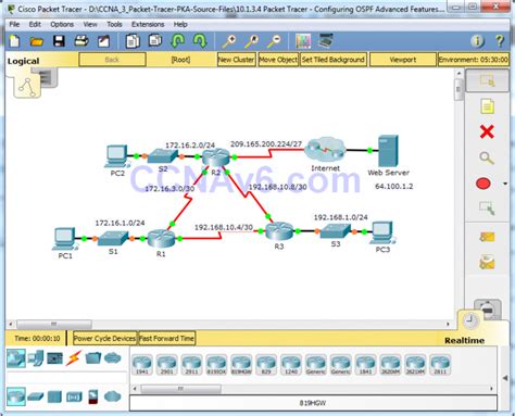 10 1 3 4 packet tracer configuring ospf advanced features answers
