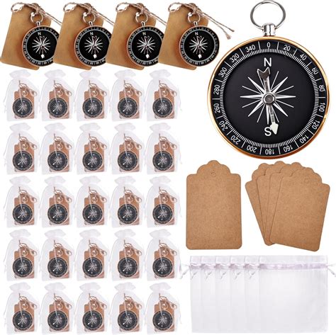 90 Pcs Compasses Wedding Party Favors Set Mini Compass