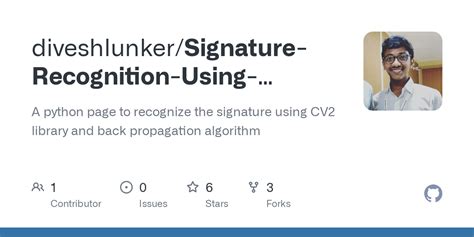 github diveshlunker signature recognition using python a python page