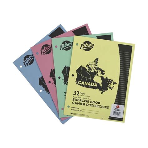 Hilroy 32 Pages Canada Stitched Exercise Book 3 Hole Punched 4 Pack 546457 12898 Hilroy 32 Pages Canada Stitched Exercise Book 3 Hole Punched 4 Pack 546457 12898