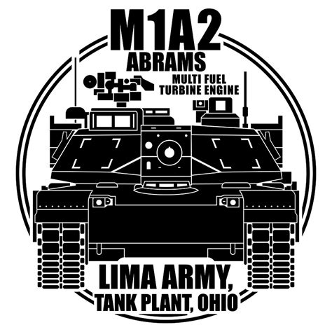 Jual M1a2 Abrams Front View Double Round Cutting Sticker Shopee Indonesia