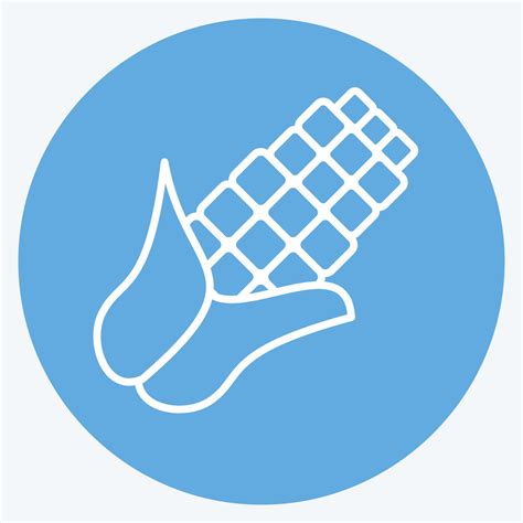 Icon Corn Suitable For Nuts Symbol Blue Eyes Style Simple Design Editable Design Template