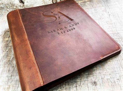 Premium Leather Binder Cover Custom Engraved And Personalized By Laser