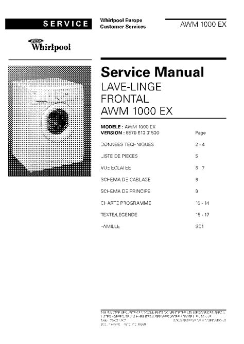 Whirlpool Awm 1000ex Service Manual Download Schematics Eeprom Repair Info For Electronics