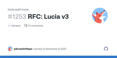 Rfc Lucia V3 · Lucia Auth Lucia · Discussion 1253 · Github