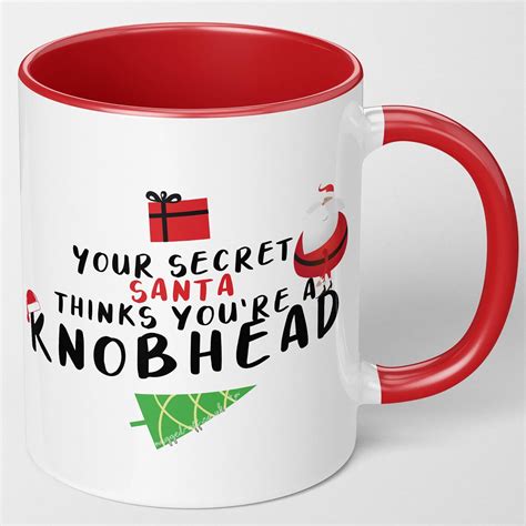 Secret Santa Ts Mug 11oz Red Uk Home And Kitchen