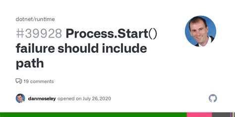 Process Start Failure Should Include Path Issue Dotnet Runtime GitHub
