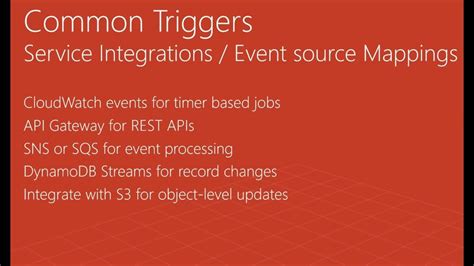 Aws Lambda Triggers And Common Triggers Youtube