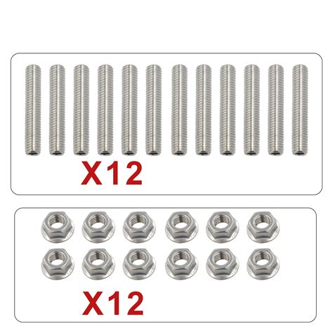 Arealer Ls1 Header Stud Kit Bolts Stainless Steel Replacement For Lsx