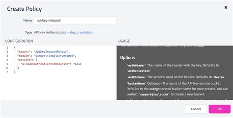 API Key Authentication Policy Zuplo Docs
