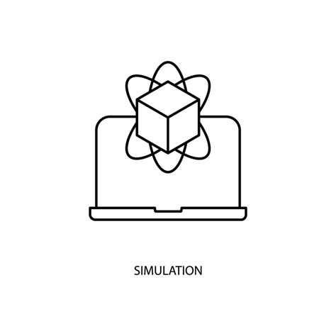 Simulation Concept Line Icon Simple Element Illustration Simulation