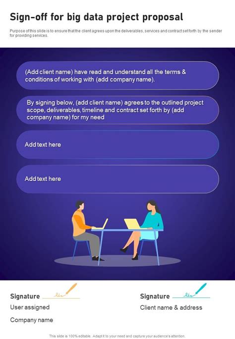 Sign Off For Big Data Project Proposal One Pager Sample Example Document Ppt Slide