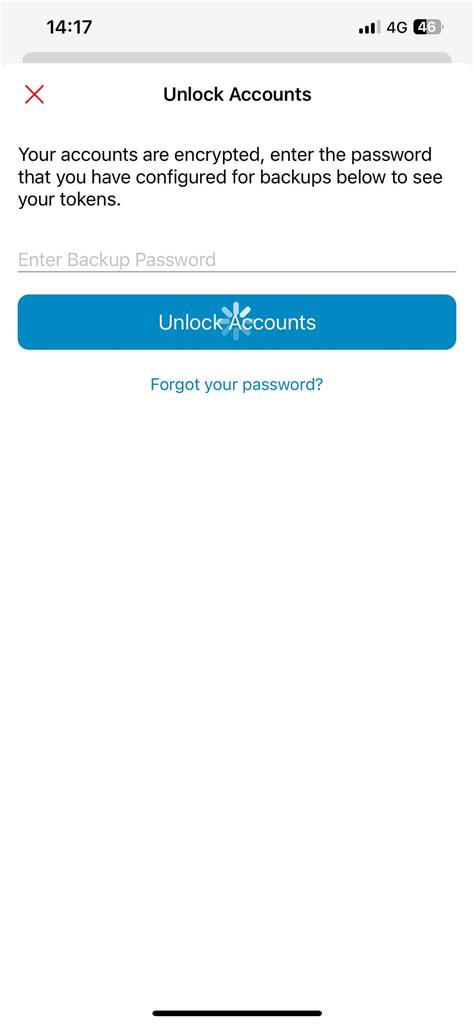 “unlock Accounts” Does Not Work R Authy