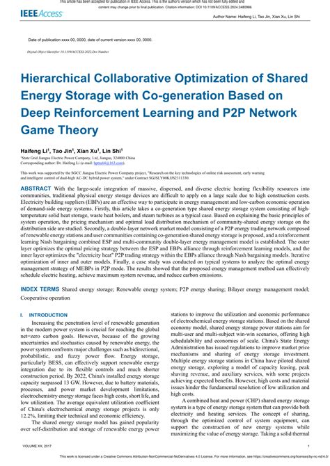 Pdf Hierarchical Collaborative Optimization Of Shared Energy Storage