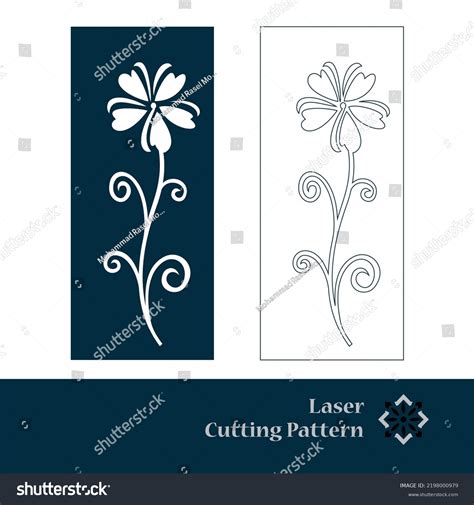 Laser Cnc Cut Pattern Vector Template Stock Vector Royalty Free