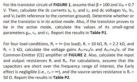 Solved For The Transistor Circuit Of FIGURE Assume That Chegg