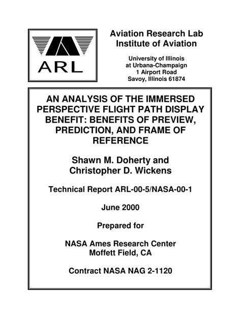 Pdf An Analysis Of The Immersed Perspective Flight Path Display Benefit Benefit Of Preview