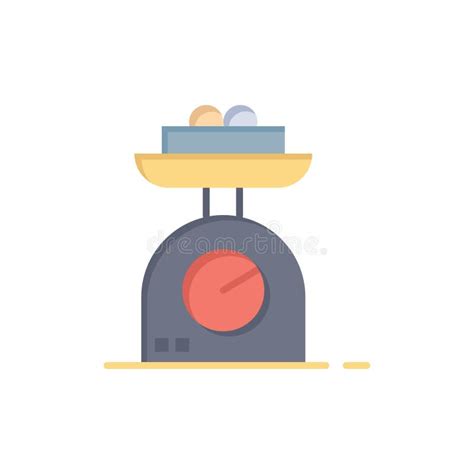 Machine Scale Weighing Weight Flat Color Icon Vector Icon Banner