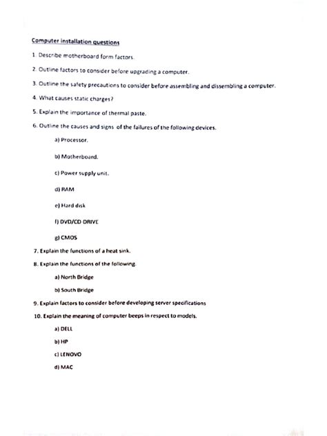 Comp Installation Assignment Pdf