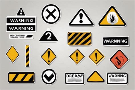 Premium Photo Warning Sign Symbol Sticker