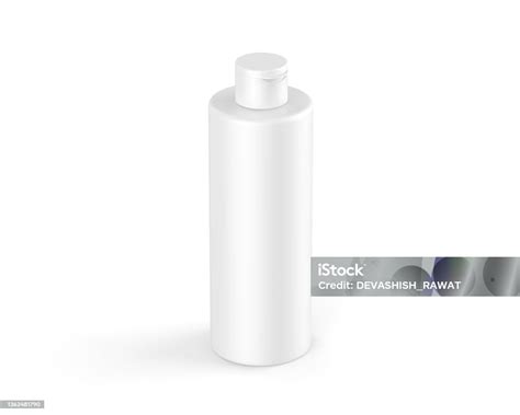 브랜딩 3d 렌더 일러스트레이션을 위한 플립 탑 캡 모형 템플릿이 있는 빈 매트 한 화장품 병 병에 대한 스톡 사진 및 기타 이미지 Istock