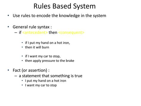 Ppt Rule Based Expert System Powerpoint Presentation Free Download Id 2838439