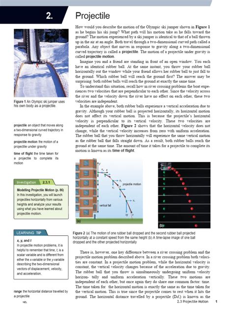 Phys11 2 3 Pdf Projectiles Acceleration