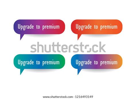 Upgrade Premium Call Action Button Set Stock Vector Royalty Free