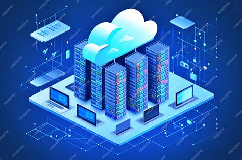 Premium Photo Concept Of An Isometric Data Center Server Room Including Web Hosting