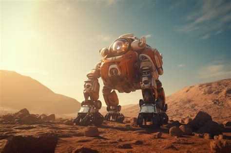 Premium Ai Image Robot Exploration Of Mars