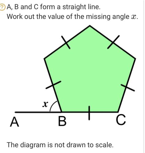 SOLVED A B And C Form A Straight Line Work Out The Value Of The Missing Angle X X A B C The